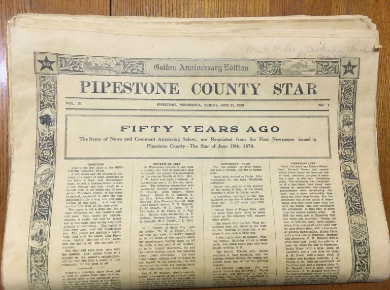 Newspapers – Pipestone County Museum